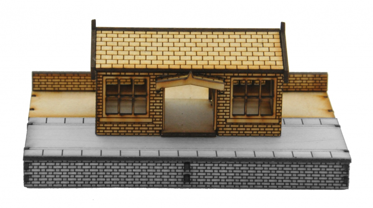 TT-ST002 Small Station Building TT:120 Gauge Laser Cut Kit ...